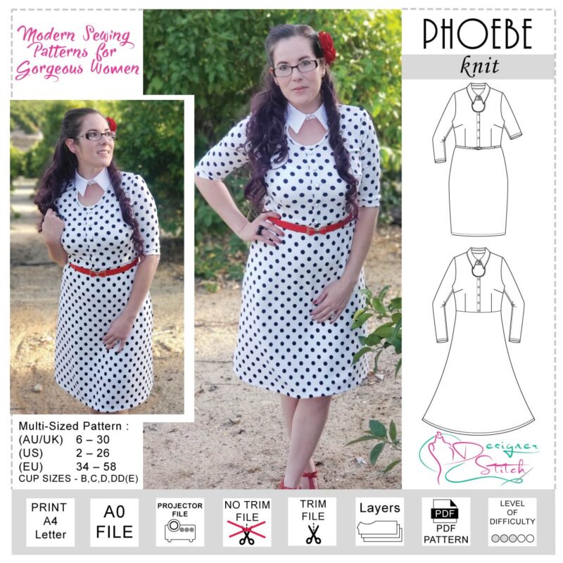 Phoebe Top and Dress Sewing Pattern (PDF) - Designer Stitch